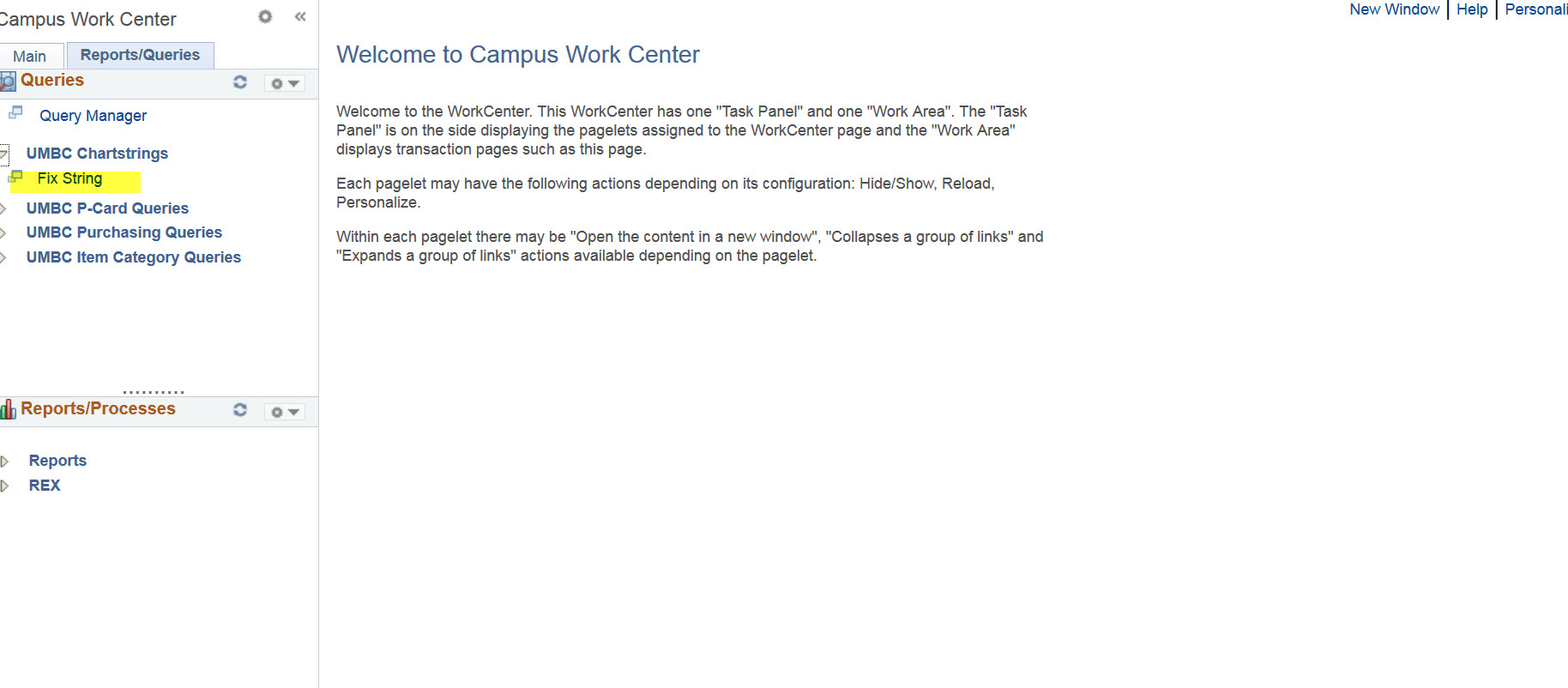 Check Project Chartstring - Financial Services - UMBC